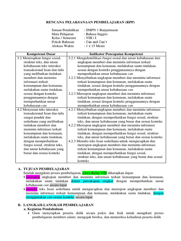 RPP Merdeka Belajar Micro Teaching | PDF