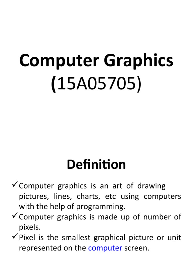 Applications of COmputer Graphics | Download Free PDF | Visualization ...