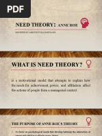 Anne Roe's Theory of Occupational Choice | PDF | Parenting | Relationships