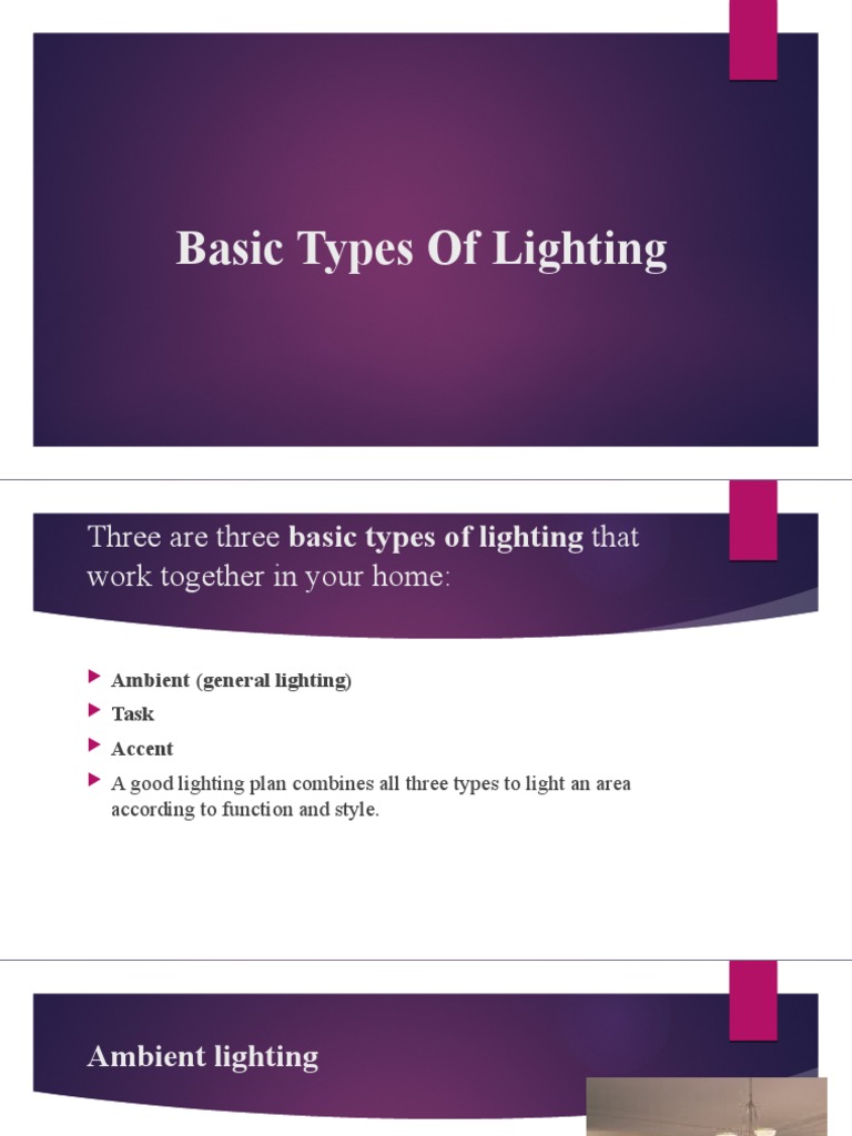 Basic Types of Lighting | PDF | Lighting | Optics