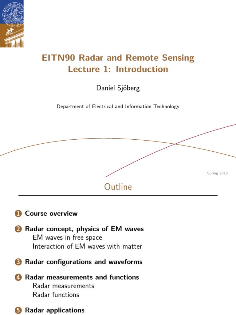 Radar and Remote Sensing | PDF | Radar | Waves