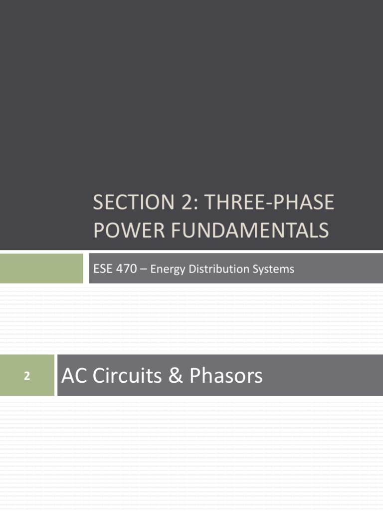 Section 2 Three Phase Power Fundamentals | PDF | Ac Power | Electrical ...