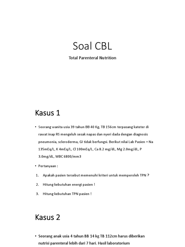 Soal CBL TPN 2021 | PDF