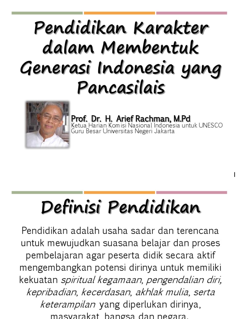 Pendidikan Karakter Dalam Membentuk Generasi Indonesia Yang Pancasilais ...