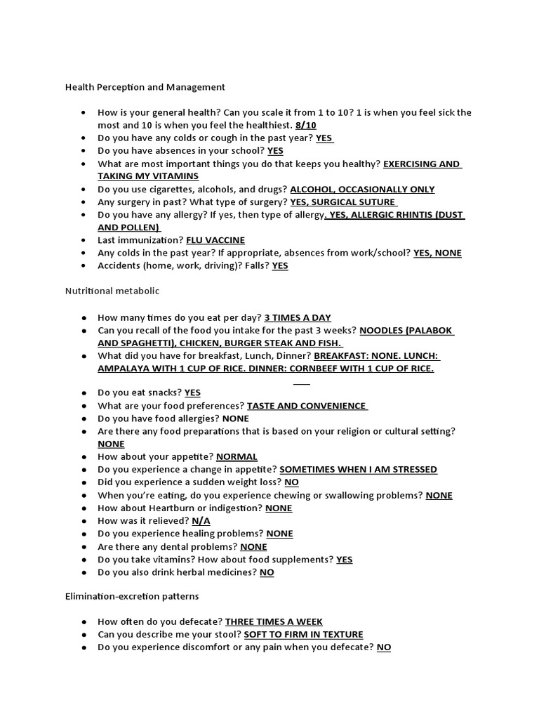 Health Perception and Lifestyle Factors Survey | PDF | Menstruation ...