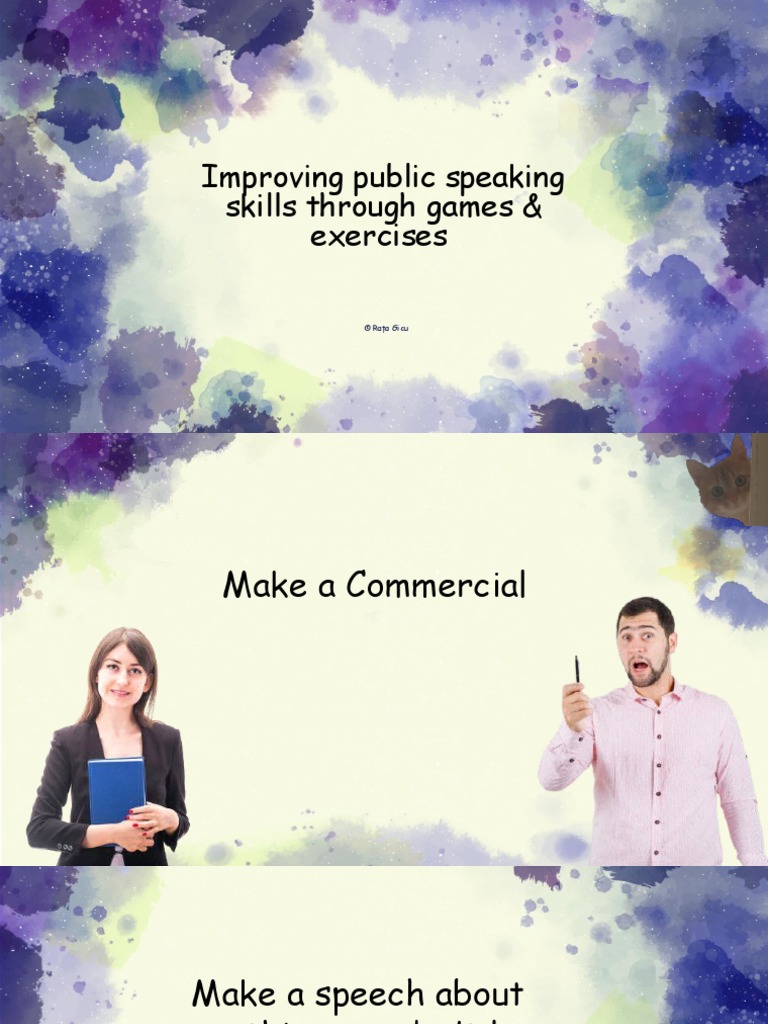 Improving Public Speaking Skills Through Games & Exercises | PDF