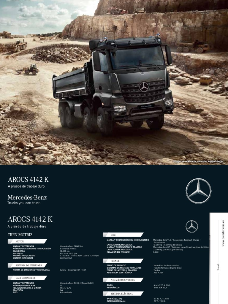 Af Arocs 4142 K | PDF | Coche | Transporte