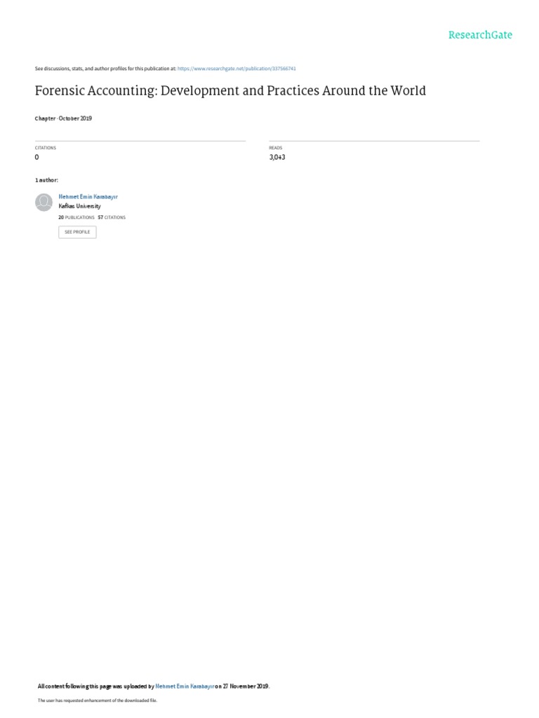 Forensic Accounting: Development and Practices Around The World | PDF ...