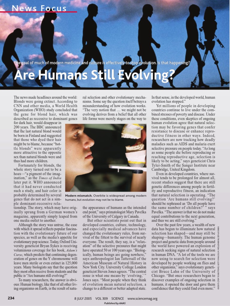 Are Humans Still Evolving? | PDF | Natural Selection | Evolution