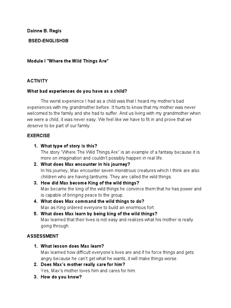 Where The Wild Things Are | PDF