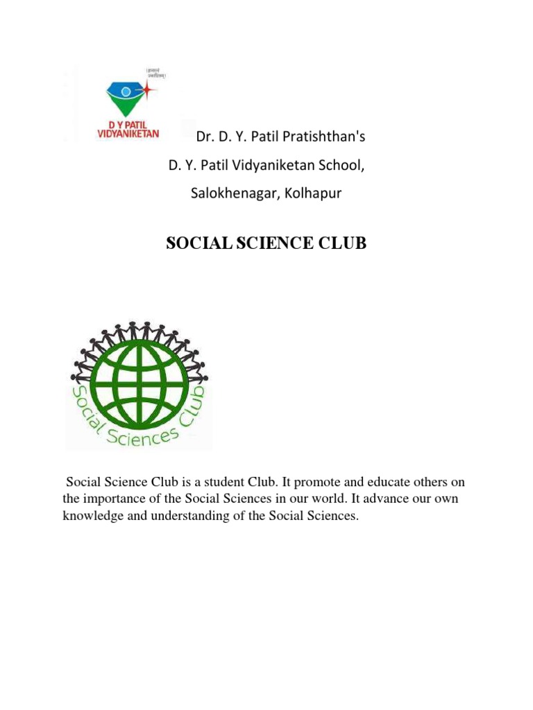 Social Science Club: Dr. D. Y. Patil Pratishthan's D. Y. Patil ...