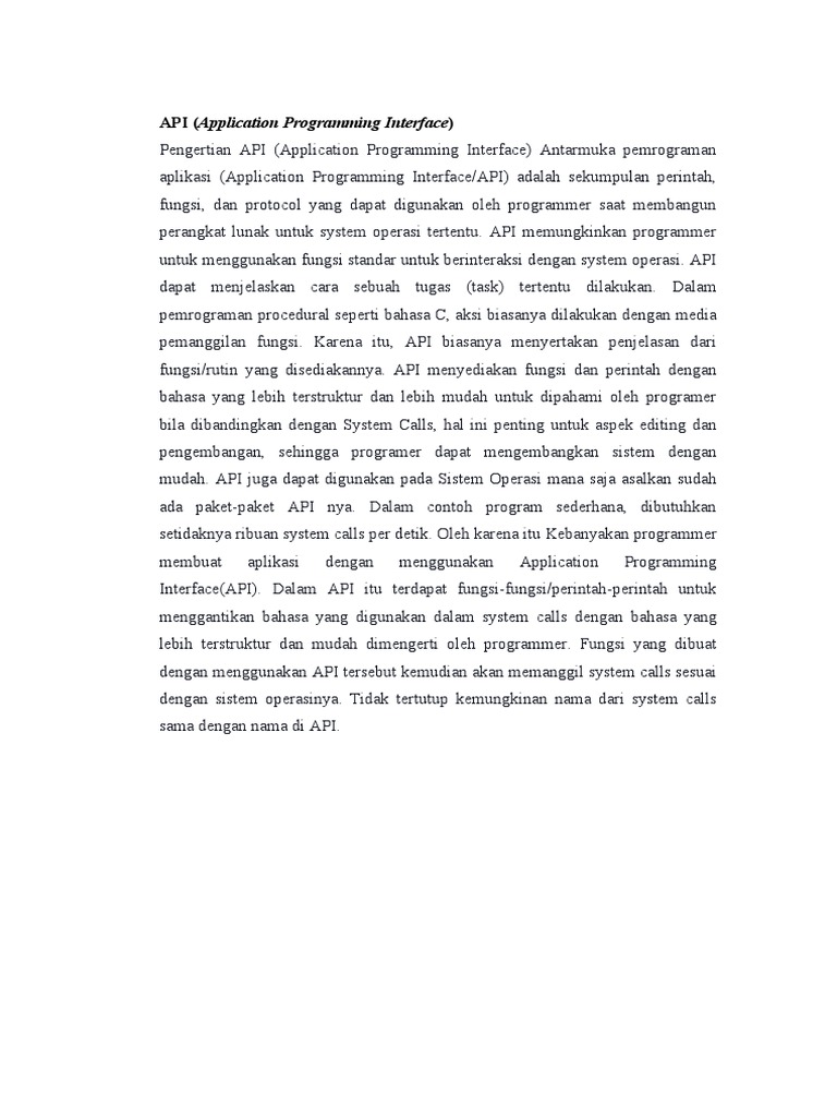 API (Application Programming Interface) | PDF