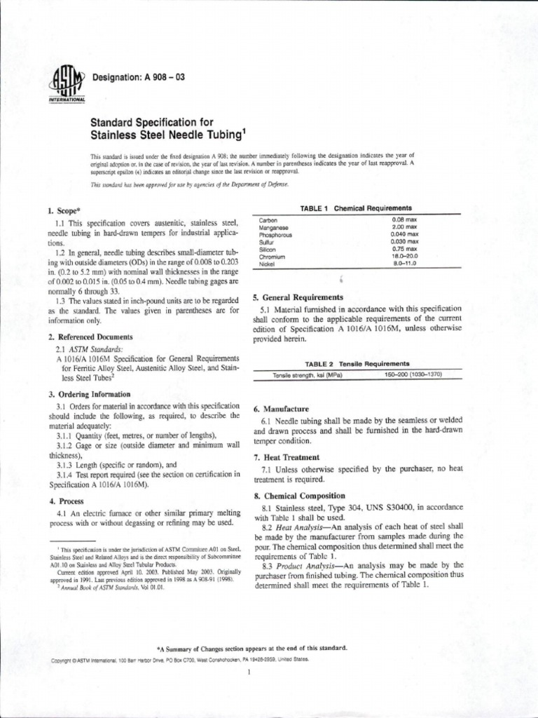Astm A908 - 03 | PDF