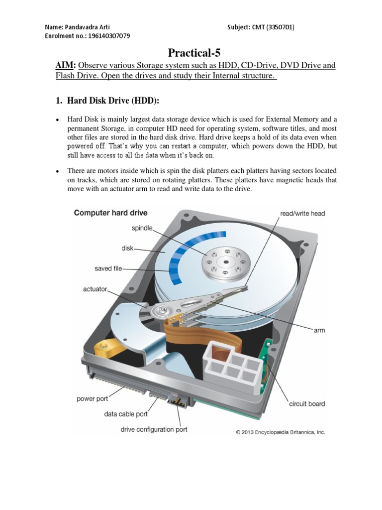 Practical-5: Flash Drive. Open The Drives and Study Their Internal ...