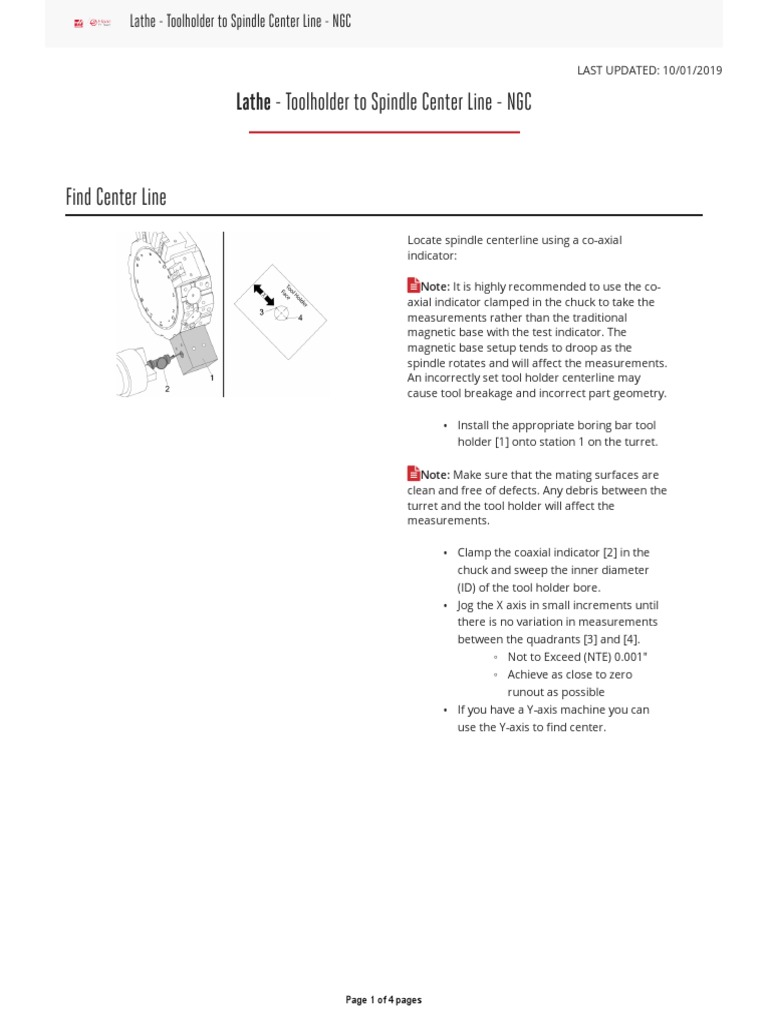Spindle Centerline Setup for NGC Lathes | PDF | Mechanical Engineering ...