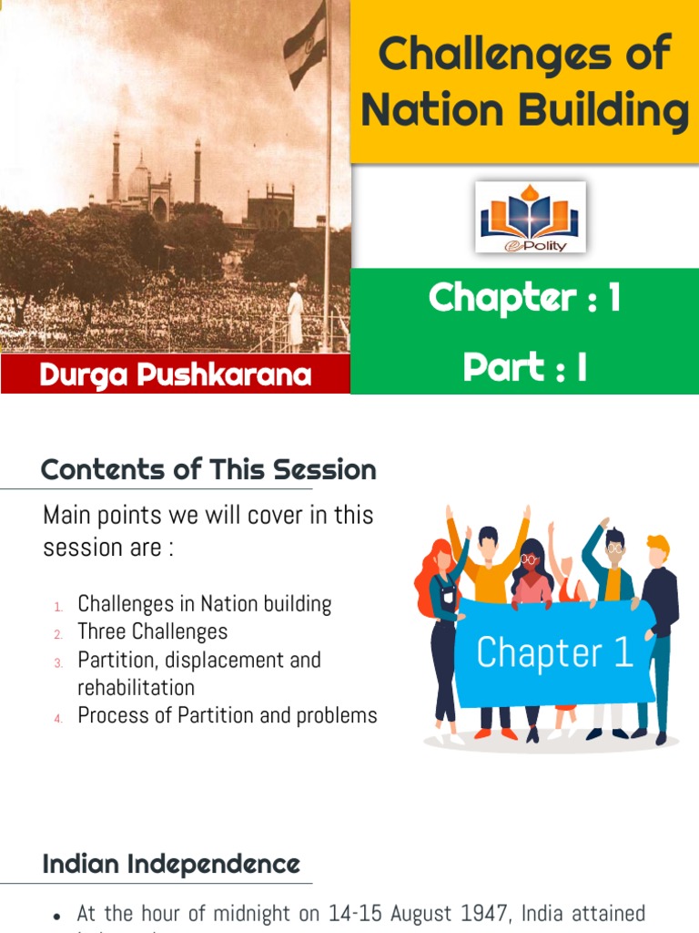 Challenges in Nation Building India | PDF | Partition Of India | Two ...