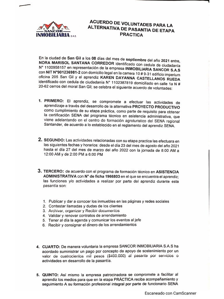 Acuerdo de Voluntades | PDF