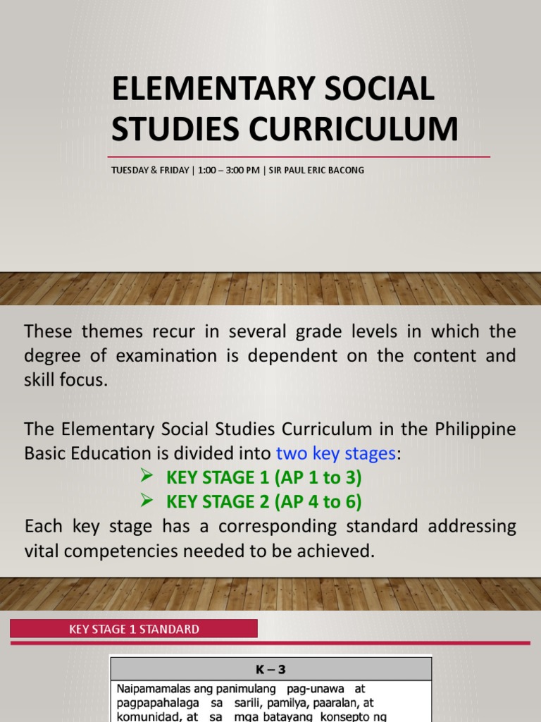 Elementary Social Studies Pdf Curriculum Philippines