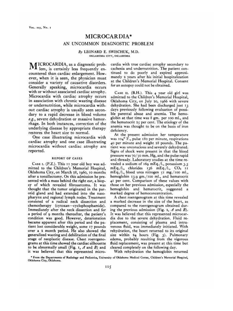 Understanding Microcardia Causes | PDF | Shock (Circulatory) | Heart