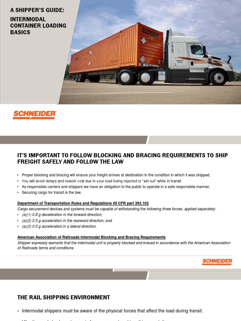 Intermodal Loading Basics - Schneider | PDF | Cargo | Intermodal ...
