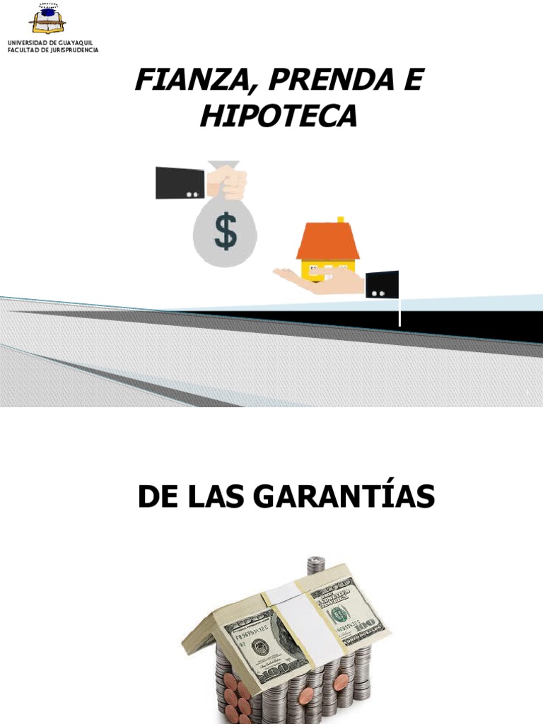 Fianza, Prenda e Hipoteca | PDF | Finanzas y dinero | Hipoteca Comercial