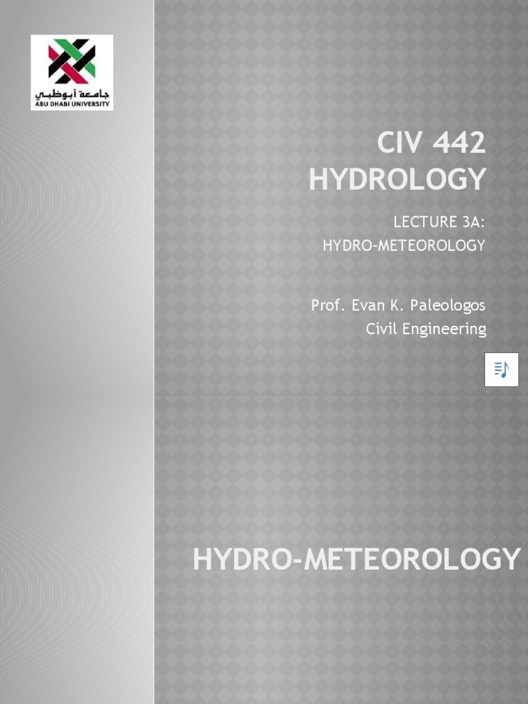 CIV 442 Hydrology: Lecture 3A: Hydro-Meteorology | PDF | Water | Water ...