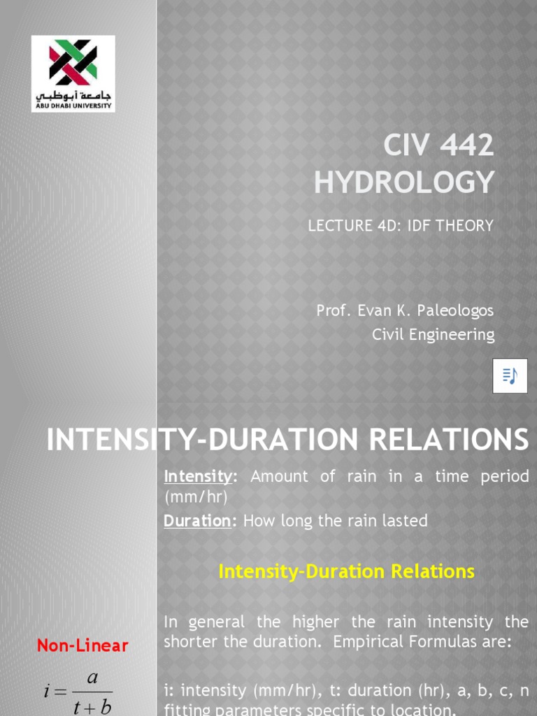 IDF Analysis in Hydrology Explained | PDF | Applied And ...