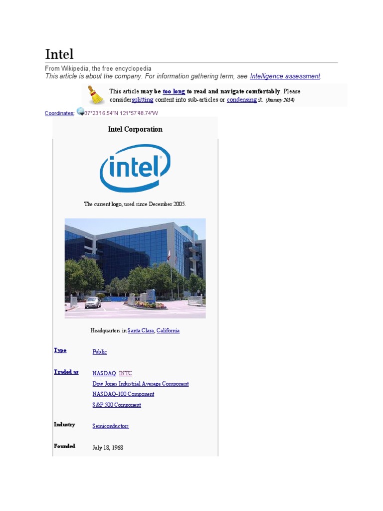 Intel Corporation | PDF | Intel | Solid State Drive