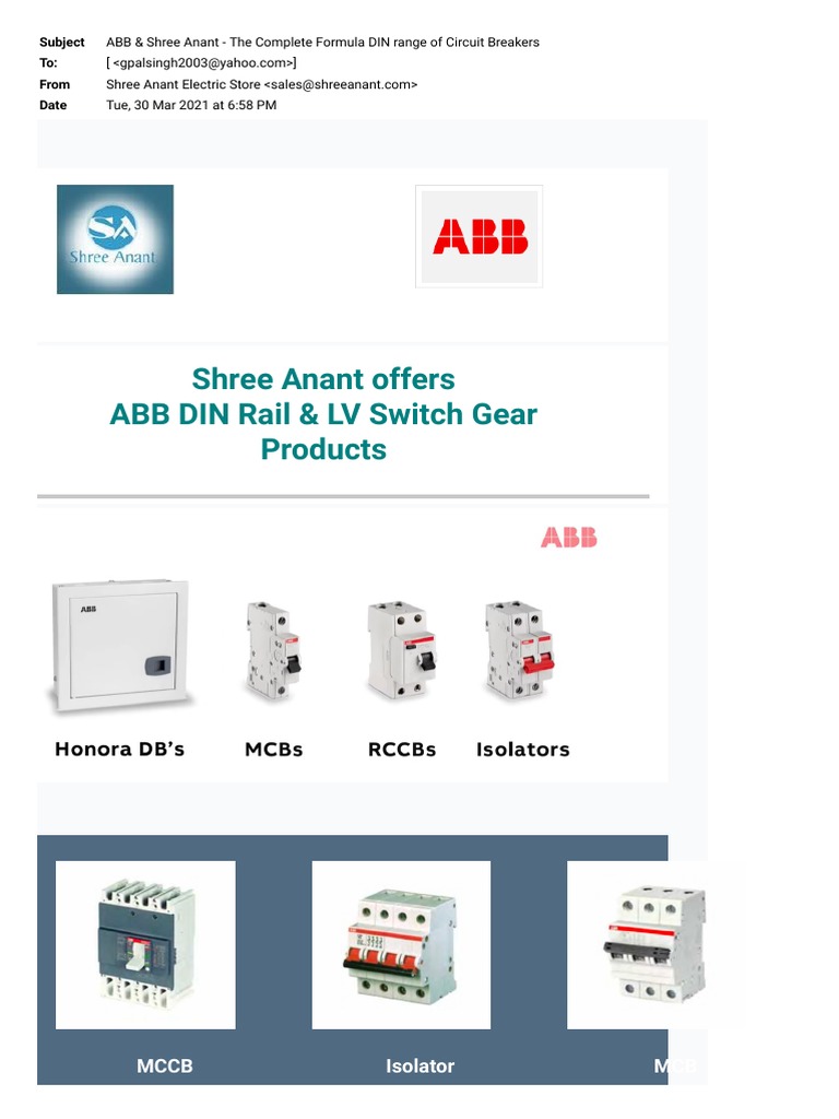 ABB PIC CONVERT Circuit Breakers | PDF
