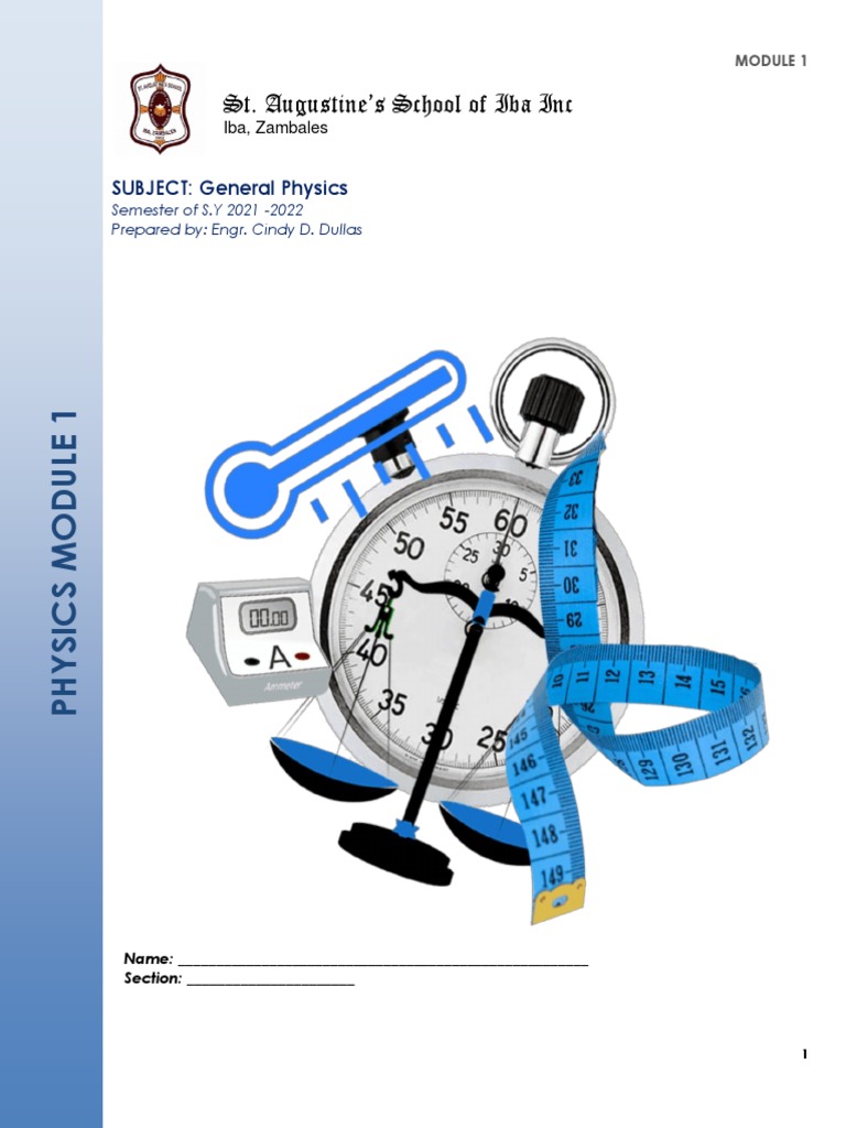 g12 Physics Module 1 | PDF | International System Of Units | Uncertainty