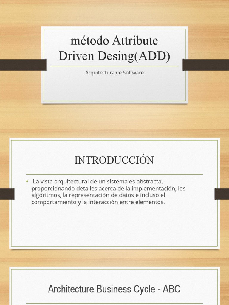 Método Attribute Driven Desing (ADD) | PDF | Arte | Informática