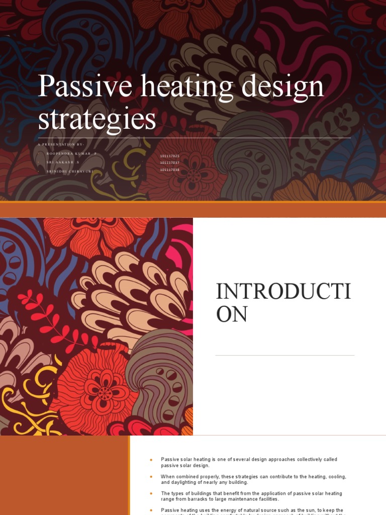 Passive Heating Design Strategies | PDF | Solar Energy | Sustainable ...