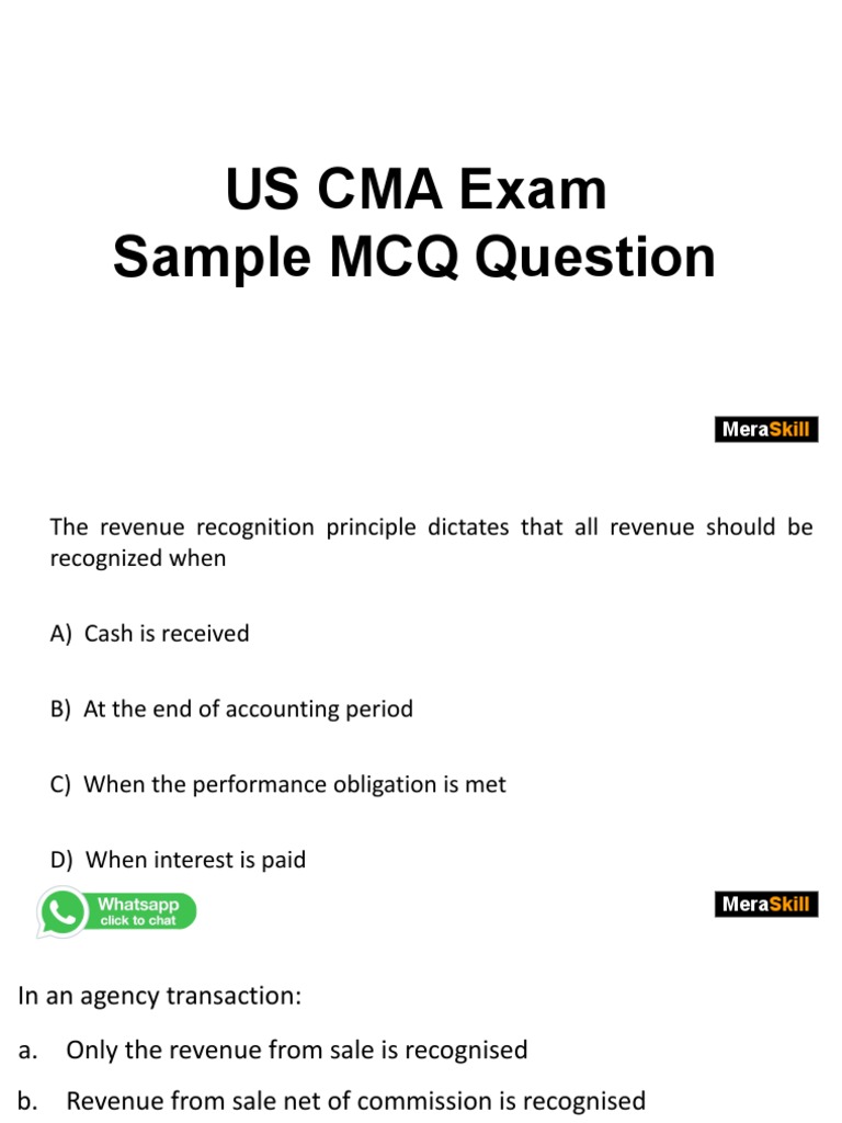 US CMA MCQ Questions | PDF