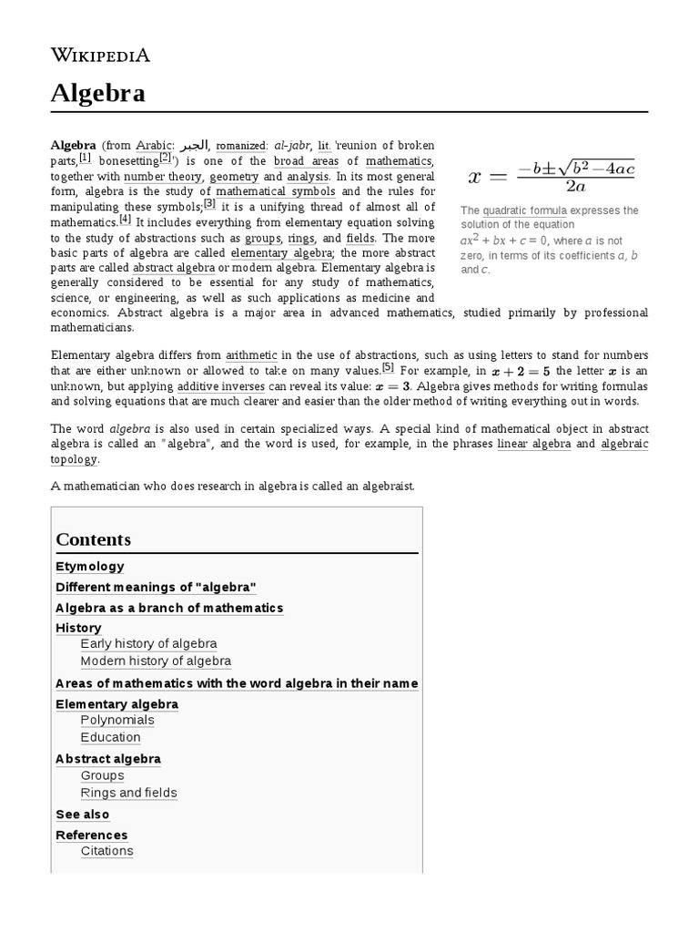 Algebra (From Arabic | PDF | Abstract Algebra | Group (Mathematics)