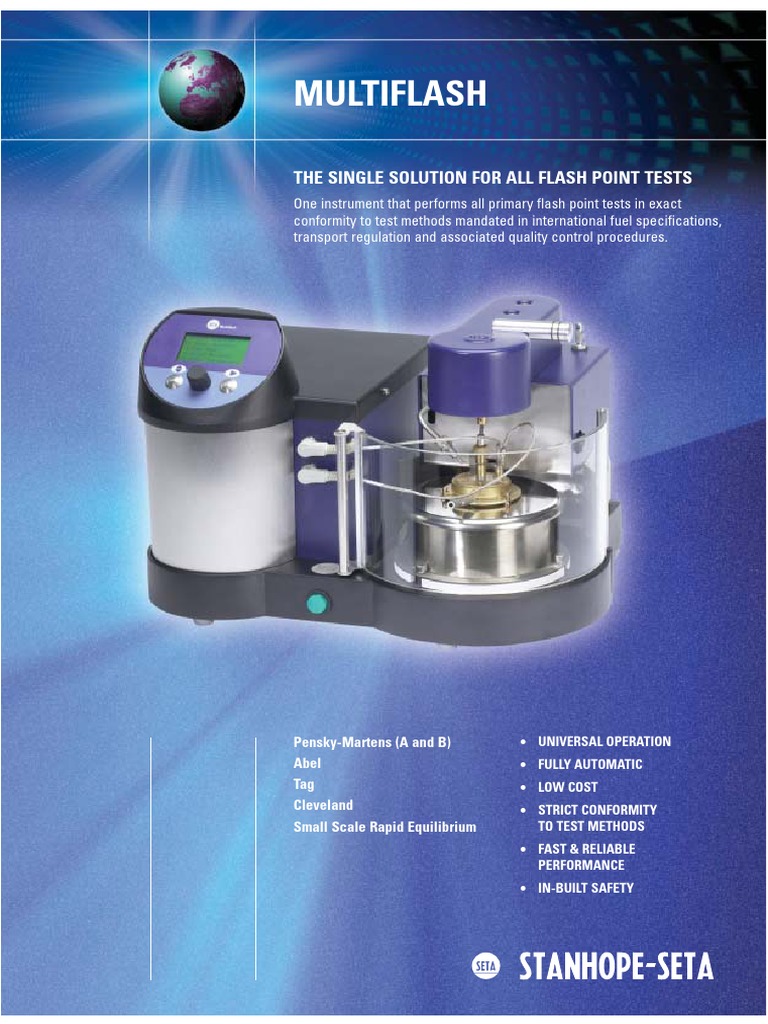 Multiflash: The Single Solution For All Flash Point Tests | PDF | Chemistry