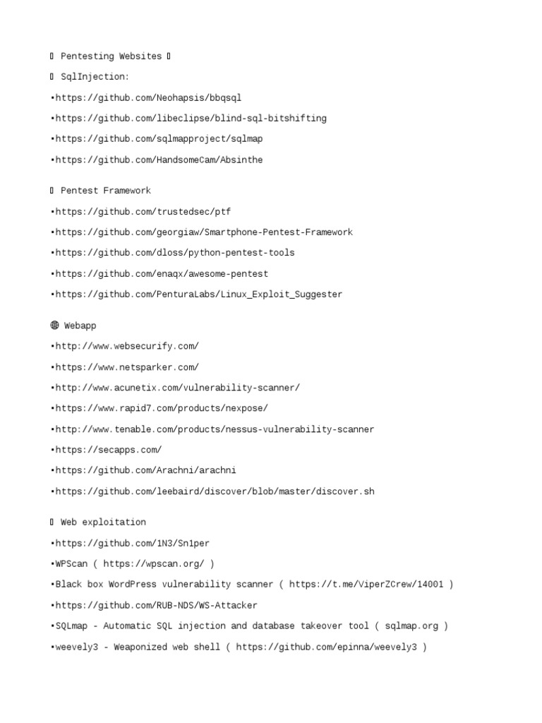 Pentesting Sql Injection Pdf Vulnerability Computing Security Engineering 