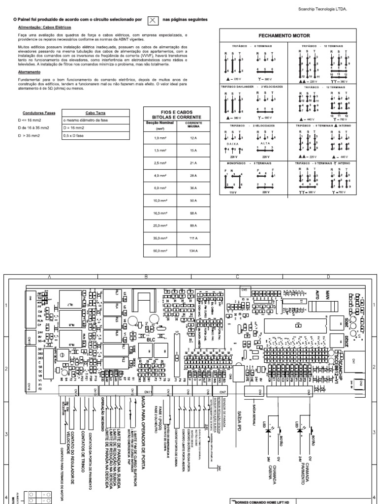 Esquemas Elétricos VVVF Home Lift | PDF | Eletrônicos | Engenharia Elétrica