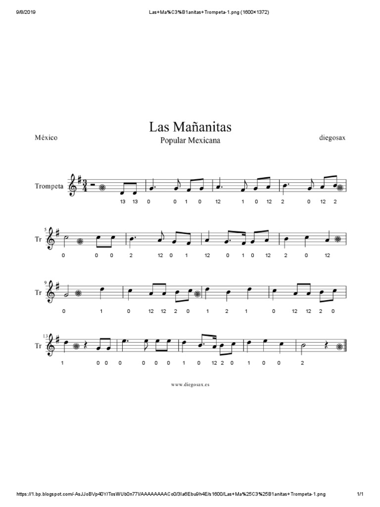 Las+Ma%C3%B1anitas+Trompeta-1 | PDF