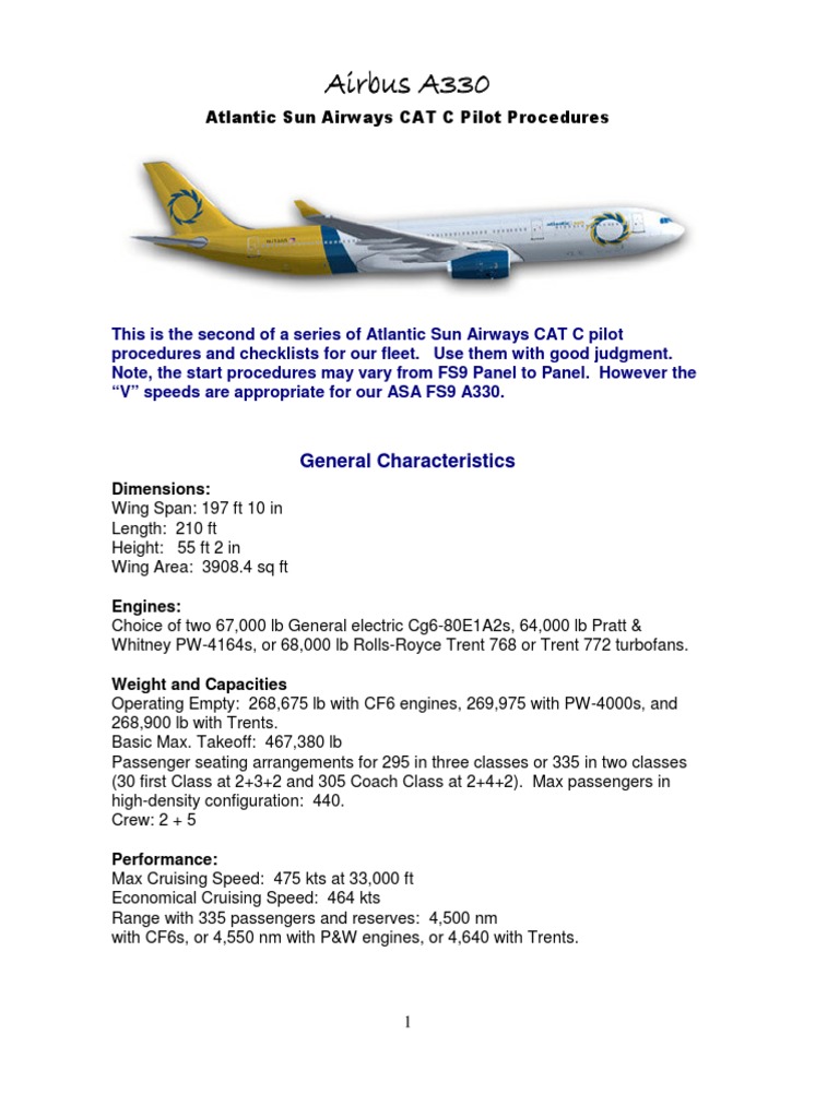 Checklist A330 | PDF | Takeoff | Flap (Aeronautics)