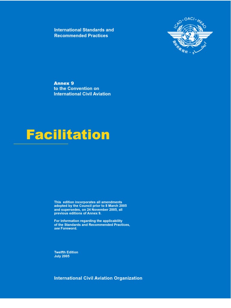 ANNEX 9 - Facilitation | PDF | Airport | Customs