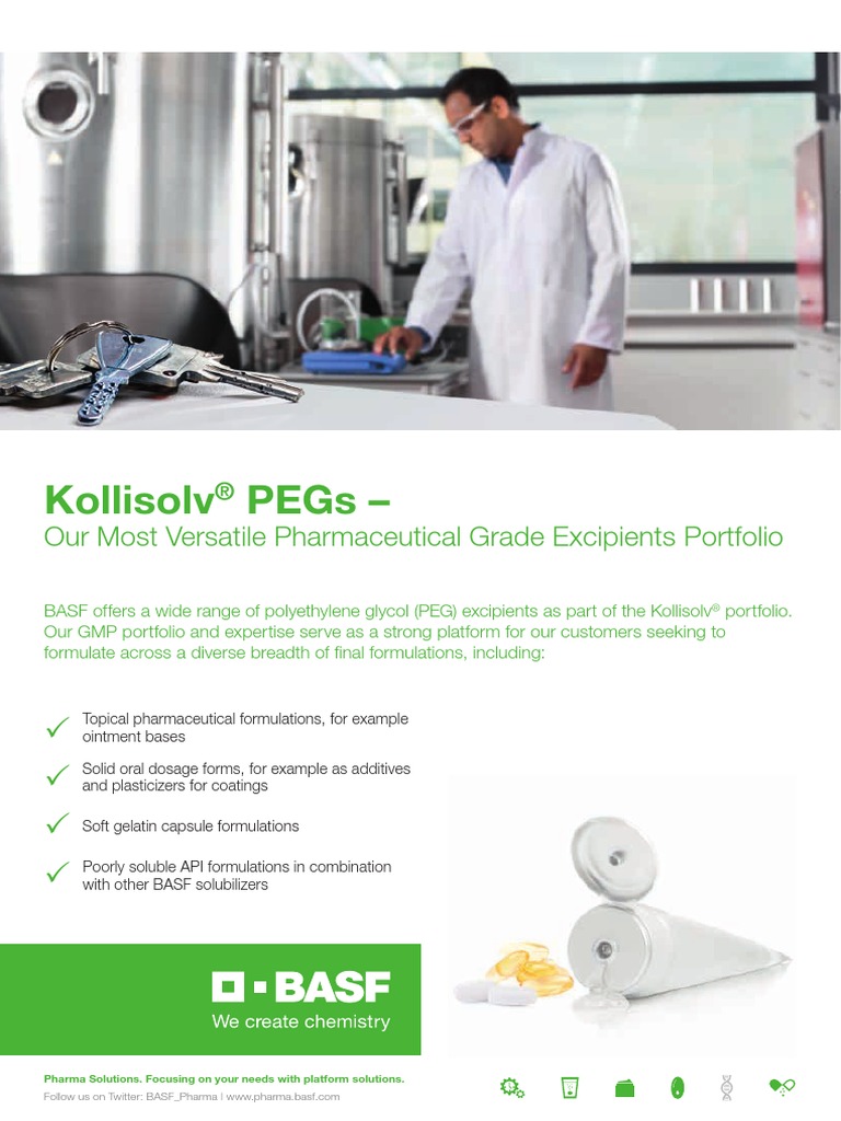 BASF PS PEG Excipients Portfolio Two Pager A4 As | PDF | Polyethylene ...
