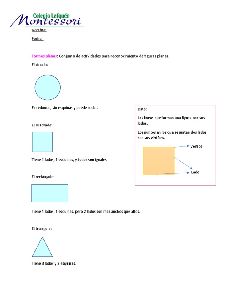 Guia Figuras Planas y Cuerpos Geometricos | PDF