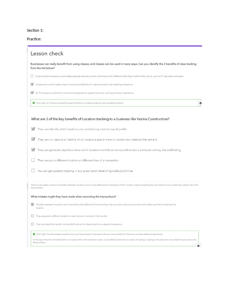 Quickbooks Advanced Certification Part 3 | PDF | Debits And Credits ...