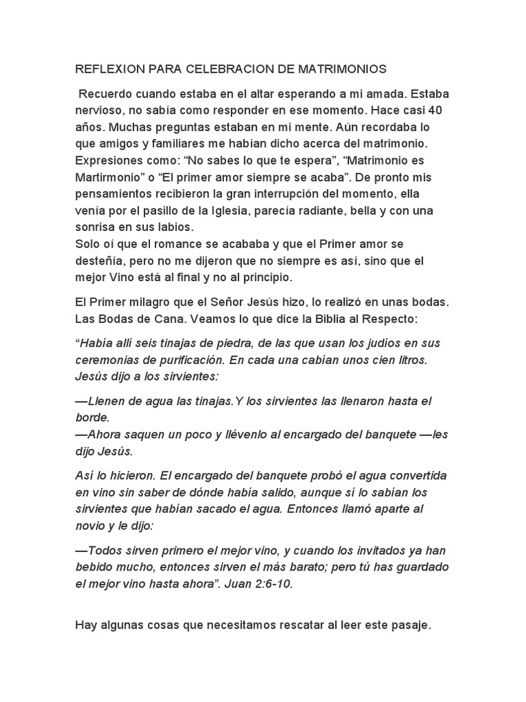 Reflexiones para el Matrimonio Duradero | PDF | Matrimonio | Amor
