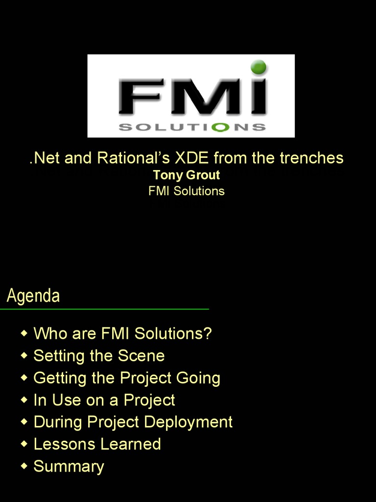 Tony Grout: FMI Solutions | PDF | Integrated Development Environment ...