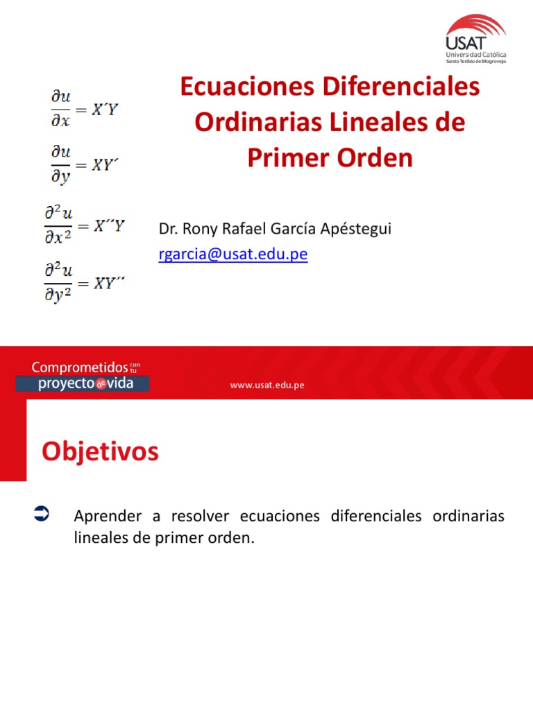 Edo Lineales de Primer Orden | PDF | Ecuaciones | Matemáticas