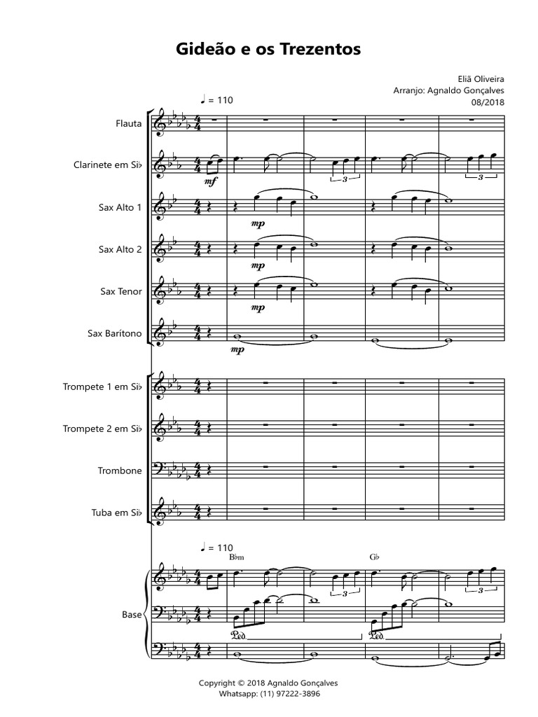 Gideão e Os Trezentos - Partituras e Partes | PDF