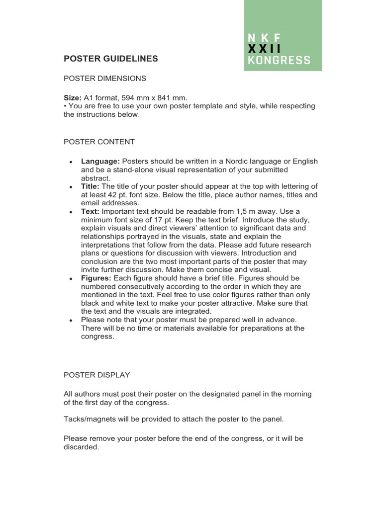 Guidelines For Posters | PDF