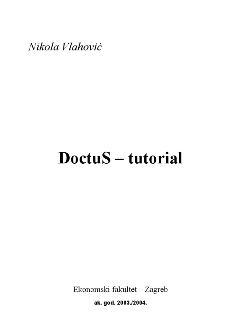 DoctuS Tutorial | PDF