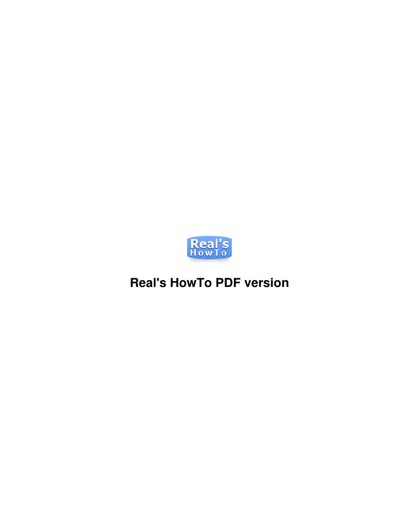 Real'S Howto PDF Version | PDF | Computer File | Windows Registry
